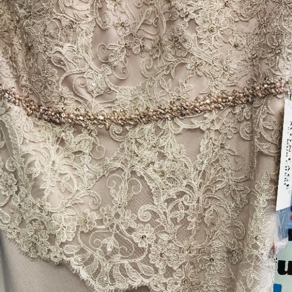 Mon Cheri | Dresses | Mon Cheri Lace Plus Size Embellished Gown | Poshmark